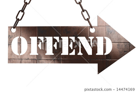 offend word on metal pointer - Stock Illustration [14474169] - PIXTA