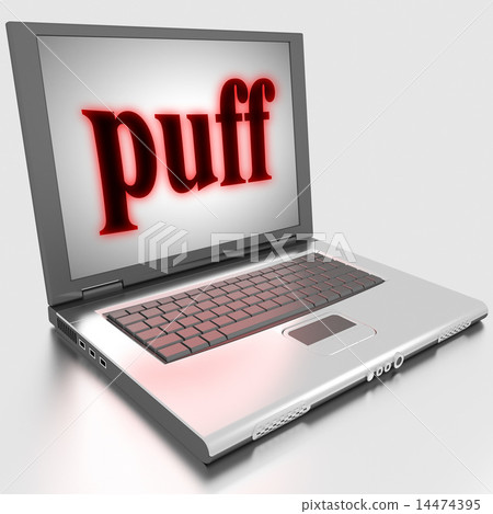 puff word on laptop - Stock Illustration [14474395] - PIXTA