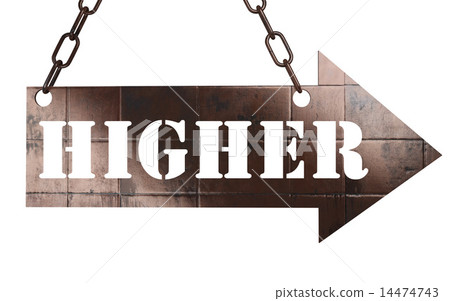 higher word on metal pointer - Stock Illustration [14474743] - PIXTA