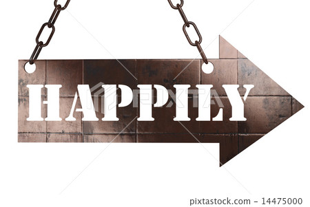 happily word on metal pointer - Stock Illustration [14475000] - PIXTA