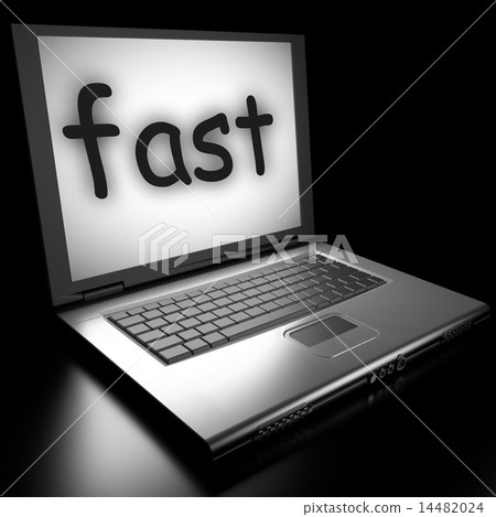 fast word on laptop - Stock Illustration [14482024] - PIXTA