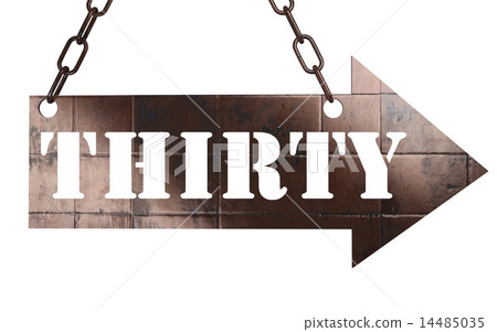 thirty word on metal pointer - Stock Illustration [14485035] - PIXTA