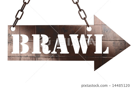 brawl word on metal pointer - Stock Illustration [14485120] - PIXTA