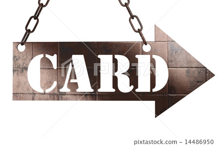 card word on metal pointer - Stock Illustration [14486950] - PIXTA