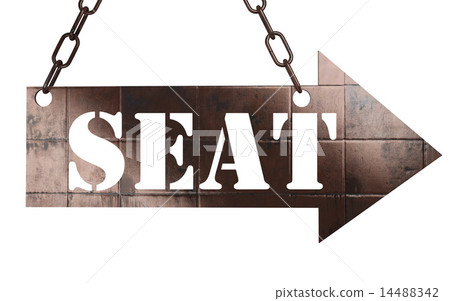 seat word on metal pointer-插圖素材 [14488342] - PIXTA圖庫