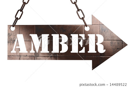 amber word on metal pointer - Stock Illustration [14489522] - PIXTA