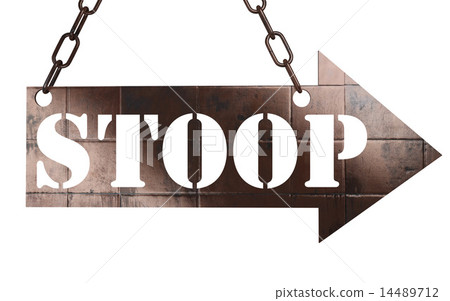 stoop word on metal pointer - Stock Illustration [14489712] - PIXTA