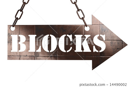 blocks word on metal pointer - Stock Illustration [14490002] - PIXTA