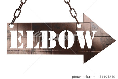 elbow word on metal pointer - Stock Illustration [14491810] - PIXTA