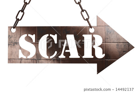 scar word on metal pointer - Stock Illustration [14492137] - PIXTA