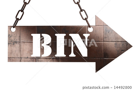 bin word on metal pointer-插圖素材 [14492800] - PIXTA圖庫