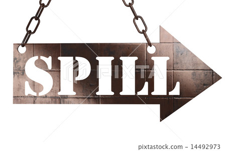 spill word on metal pointer - Stock Illustration [14492973] - PIXTA