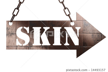 skin word on metal pointer - Stock Illustration [14493157] - PIXTA