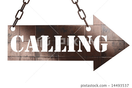 calling word on metal pointer - Stock Illustration [14493537] - PIXTA