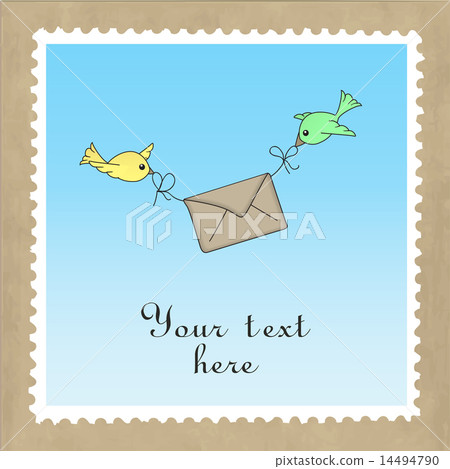 Birds delivering mail - Stock Illustration [14494790] - PIXTA