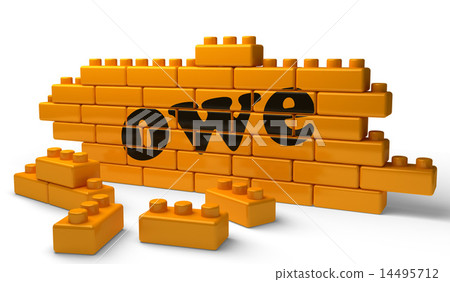 owe word on yellow brick wall - Stock Illustration [14495712] - PIXTA