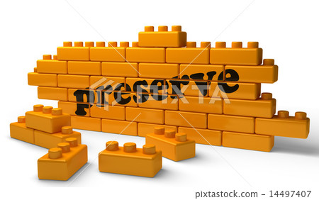 preserve word on yellow brick wall - Stock Illustration [14497407] - PIXTA