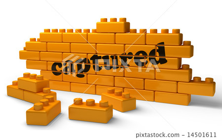 captured word on yellow brick wall-插圖素材 [14501611] - PIXTA圖庫