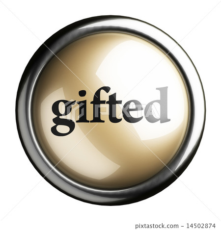 gifted word on isolated button - Stock Illustration [14502874] - PIXTA