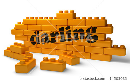 darling word on yellow brick wall - Stock Illustration [14503083] - PIXTA