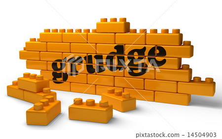 grudge word on yellow brick wall - Stock Illustration [14504903] - PIXTA