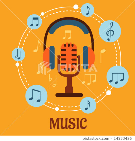 Music, sound and entertainment concept - Stock Illustration [14533486 ...