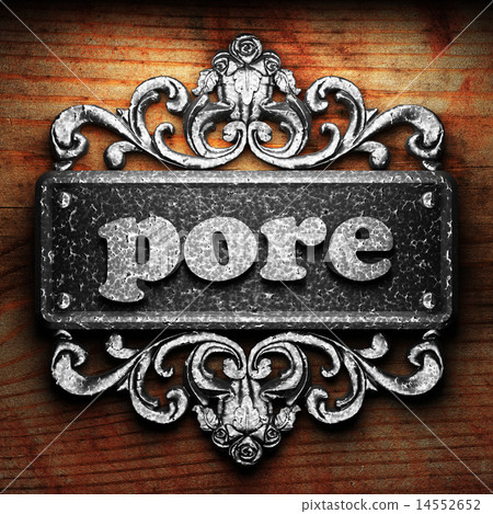 pore word of iron on wooden background - Stock Illustration [14552652 ...