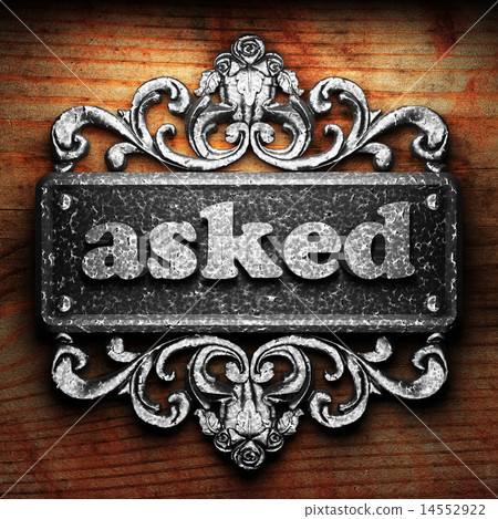 asked word of iron on wooden background-插圖素材 [14552922] - PIXTA圖庫