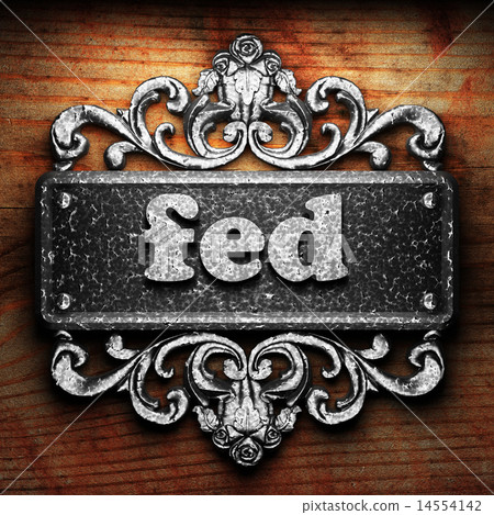 fed word of iron on wooden background - Stock Illustration [14554142 ...