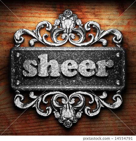 sheer word of iron on wooden background - Stock Illustration [14554791 ...