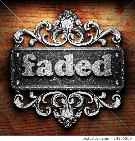 faded word of iron on wooden background - Stock Illustration [14555860 ...