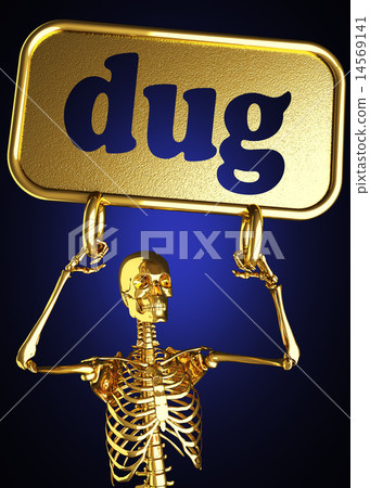dug word and golden skeleton - Stock Illustration [14569141] - PIXTA