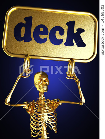 deck word and golden skeleton - Stock Illustration [14569302] - PIXTA