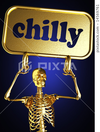 chilly word and golden skeleton - Stock Illustration [14569761] - PIXTA