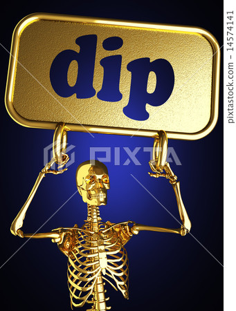 dip word and golden skeleton - Stock Illustration [14574141] - PIXTA