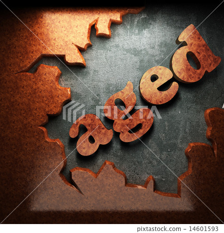 aged word of wood - Stock Illustration [14601593] - PIXTA