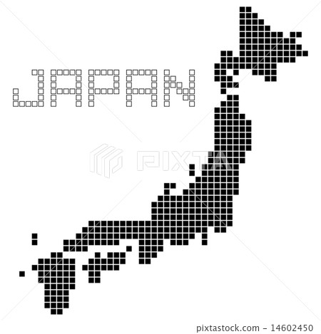 Japan dot map (black) - Stock Illustration [14602450] - PIXTA