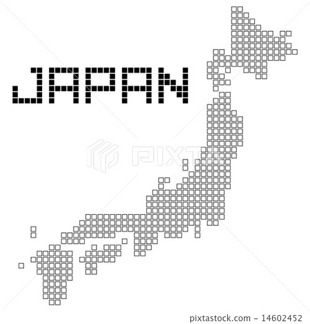 Japan dot map (frame) - Stock Illustration [14602452] - PIXTA