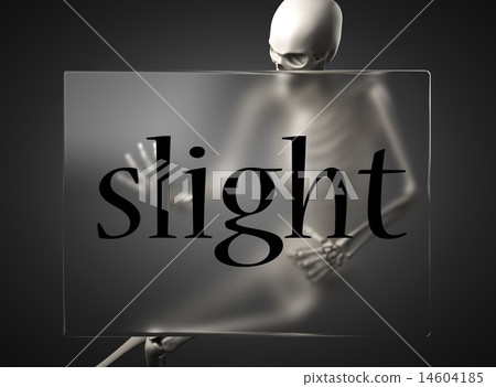 slight word on glass and skeleton - Stock Illustration [14604185] - PIXTA