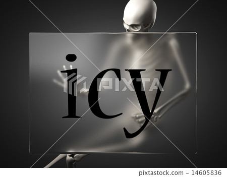 icy word on glass and skeleton - Stock Illustration [14605836] - PIXTA