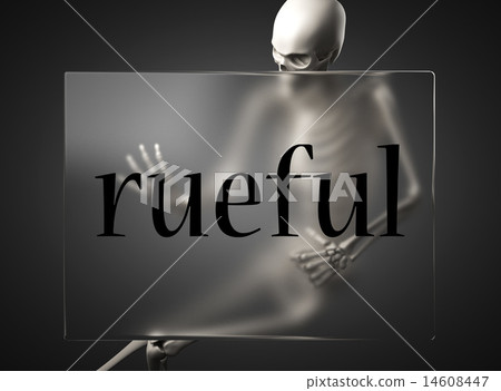 rueful word on glass and skeleton - Stock Illustration [14608447] - PIXTA