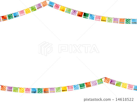 Background material - Cute square flag 2 - Stock Illustration [14618522 ...