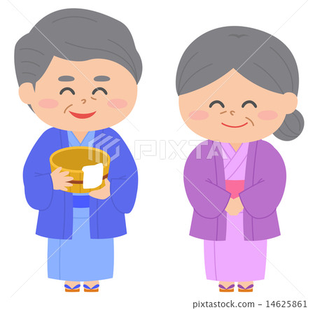 Yukata at the hot spring - Stock Illustration [14625861] - PIXTA