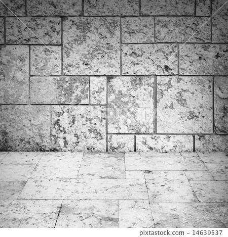 Abstract empty room interior with stone tiling - Stock Photo [14639537 ...