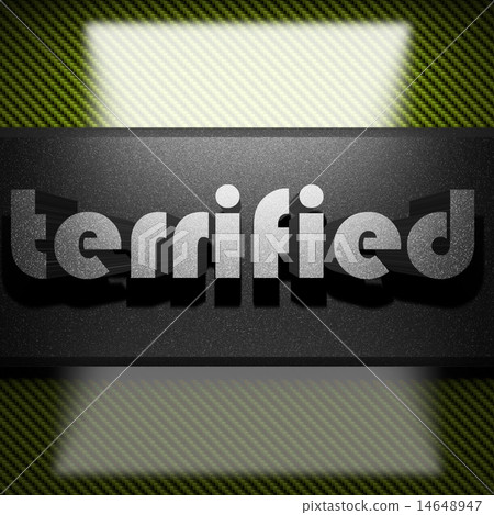 terrified word of iron on carbon - Stock Illustration [14648947] - PIXTA