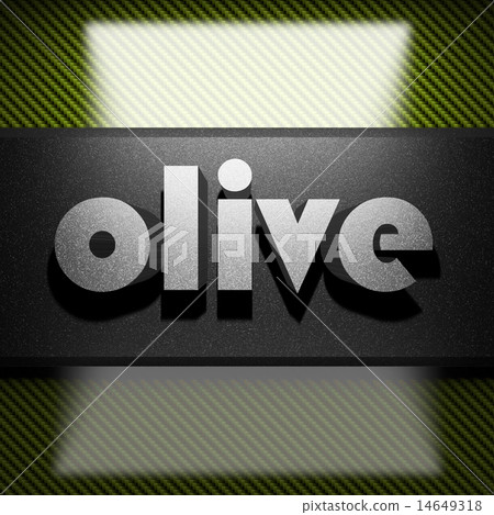 olive word of iron on carbon - Stock Illustration [14649318] - PIXTA