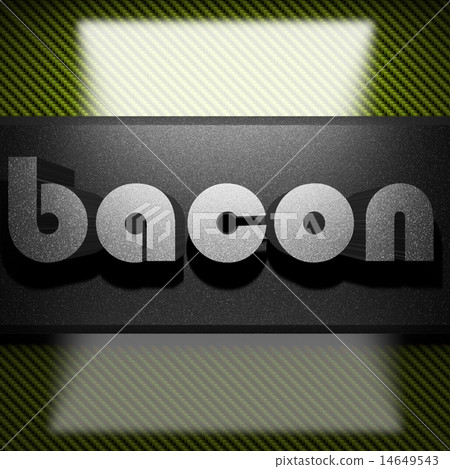bacon word of iron on carbon - Stock Illustration [14649543] - PIXTA