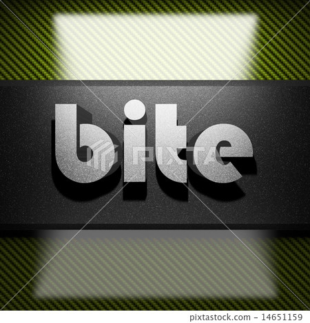 bite word of iron on carbon - Stock Illustration [14651159] - PIXTA