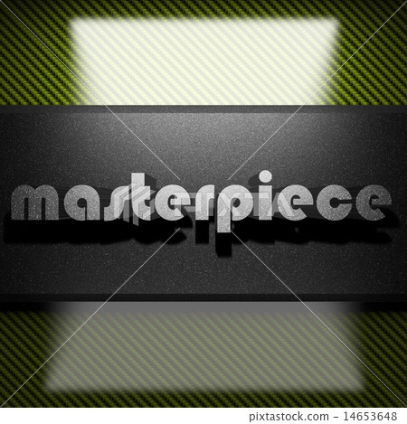 masterpiece word of iron on carbon - Stock Illustration [14653648] - PIXTA