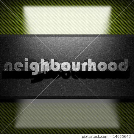 neighbourhood word of iron on carbon - Stock Illustration [14655643 ...